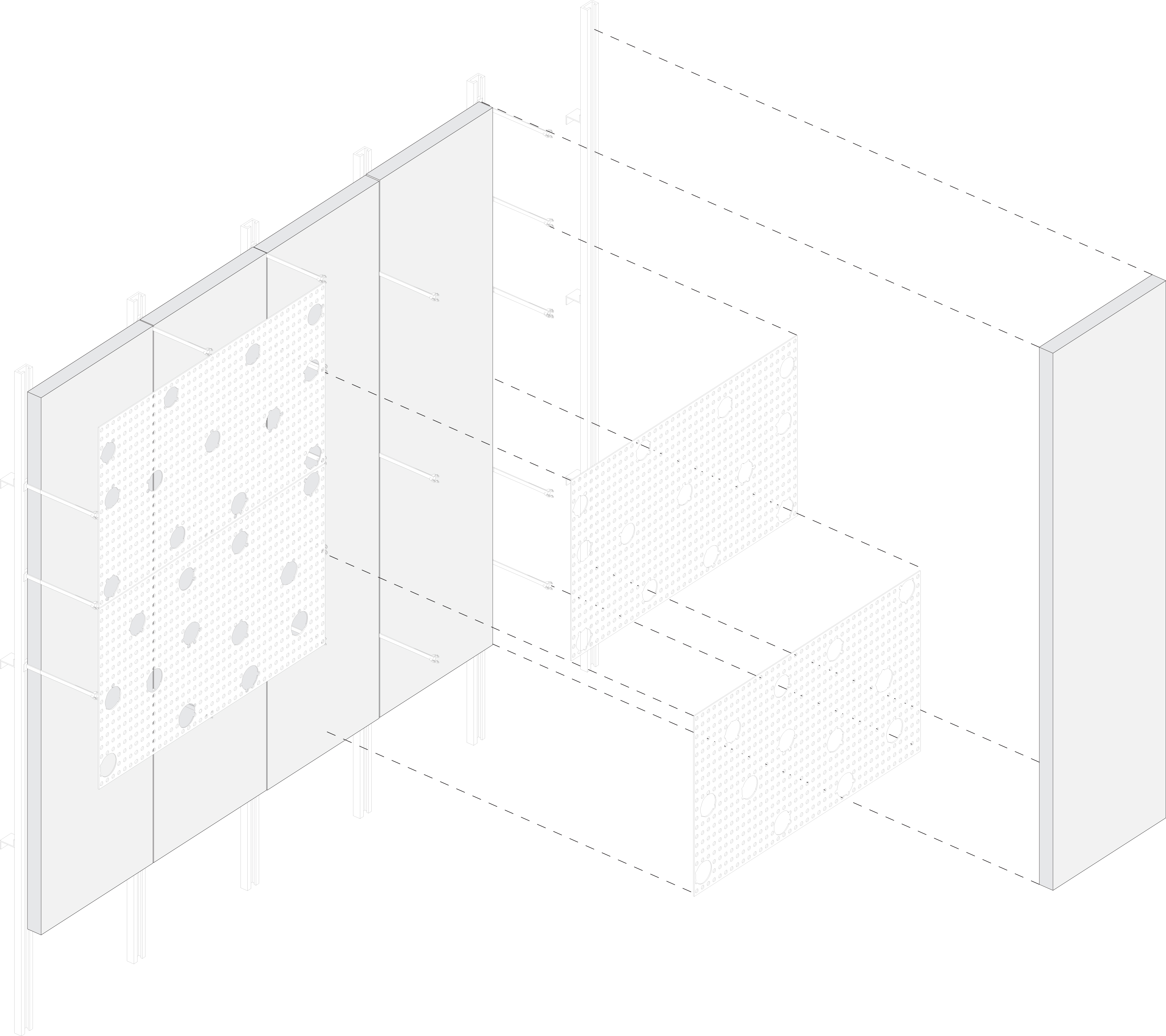 Facade Exploded Axon | DANIEL RAZNICK